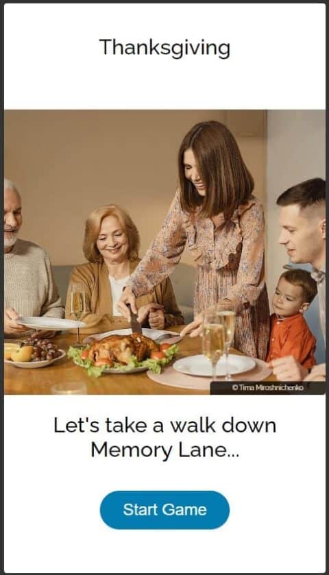 Navigating Thanksgiving and Dementia: A Guide to Meaningful Connection - Memory Lane Games